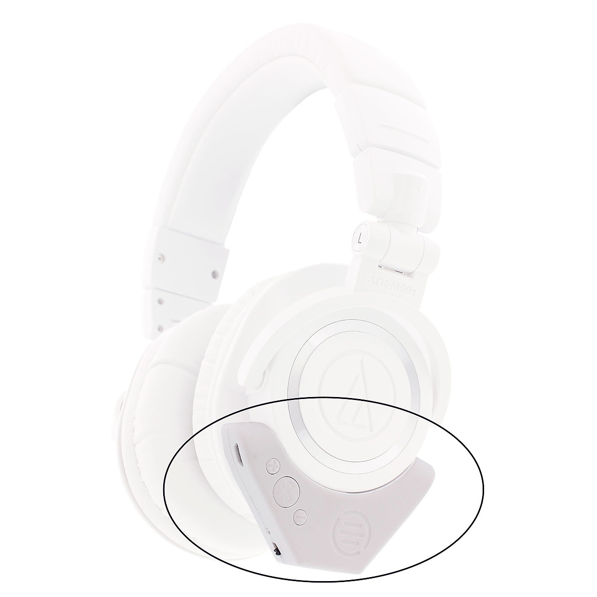 Bluetooth Adapter and Amplifier for Audio Technica ATH-M50x - BAL-M50X White
