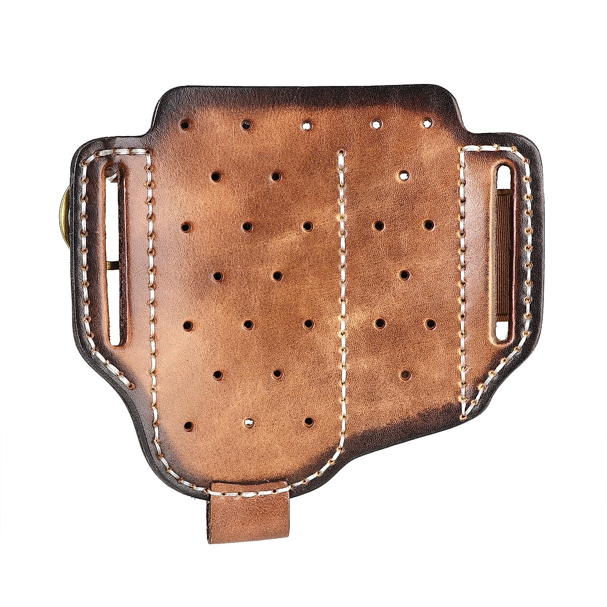 Tourbon Leather EDC Pouch for Belt Multitool Sheath Folding Knife Pocket Tool Organizer with Flashlight Holster Pen Holder