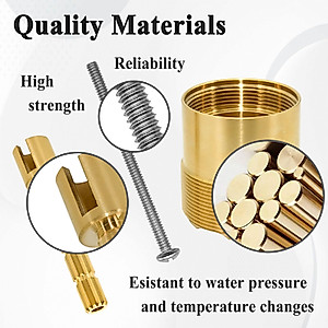 Ebrmeiwo 970-0830 Plumbing Extension Kit for Secure Fit Handle, Replacement Parts, Gold