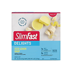 SlimFast Delights Iced Lemon Drop Snack Cup, 10 Count