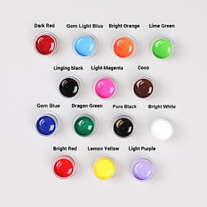 STIGMA Professional Tattoo Ink Color Set 14 Colors with 15 ml 1/2oz per Bottle Tattoo Ink Set for Tattoo Artist and Beginners Tattoo Supplies TI4003-15-14