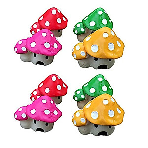 Cabilock 8 Pcs Bonsai Craft Decor Mushroom DIY Craft Mini Decor Table Micro Landscape Decoration Fariy Garden Ornament Resin Crafts Plant Decorations Plants Decor Miniature Supplies