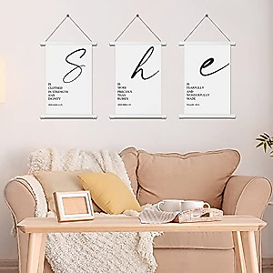 3 Pieces Woman Art Bible Verses Inspirational Quotes Saying Christian Wall Art Christian Framed Art with Verse Proverbs 3:15 Motivational Quotes for Nursery Home Office Decor, 7.9 x 11.8 Inches