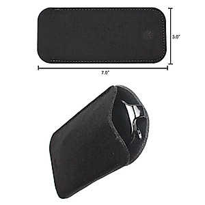 JAVOedge [5 PACK], Soft Felt Slip In Pouch Case for Sunglasses, Reading Glasses, MicroFiber Cloth