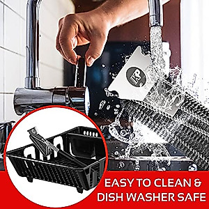 KP Grill Brush for Outdoor Grill – 3 in 1 BBQ Brush for Grill Cleaning & Grill Scraper w/Smart Grip Handle- Effortless Grill Cleaner Brush Grill Accessories +Bonus Metal Hanger & 3 Recipe eBooks