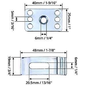 QWORK Sink Bracket, 2 Undermount Sink Clips, Kitchen & Bathroom Sink Supports, 10 PACK
