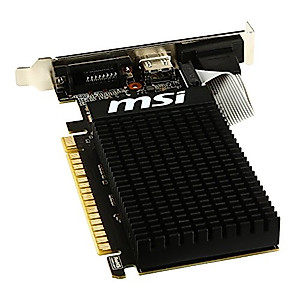 MSI GAMING GeForce GT 710 1GB GDRR3 64-bit HDCP Support DirectX 12 OpenGL 4.5 Heat Sink Low Profile Graphics Card (GT 710 1GD3H LP)