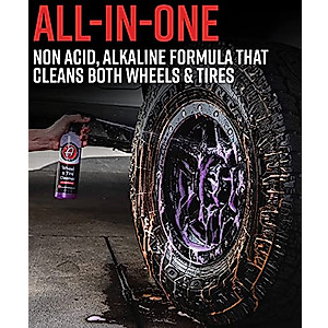 Adam's Wheel & Tire Cleaner Bundle - A Chemical Formula That Combines Our Wheel Cleaner & Tire & Rubber Into an All in One Formula - Works On Alloy Chrome Aluminum Clear-Coated Painted Rims