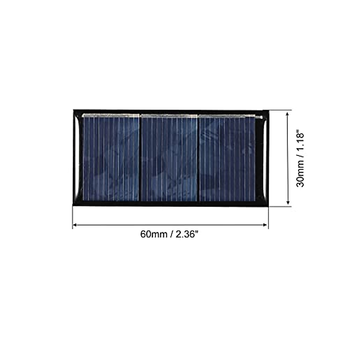 MECCANIXITY Mini Solar Panel Cell 1.5V 160mA 0.24W 60mm x 30mm for DIY Electric Power Project Pack of 5