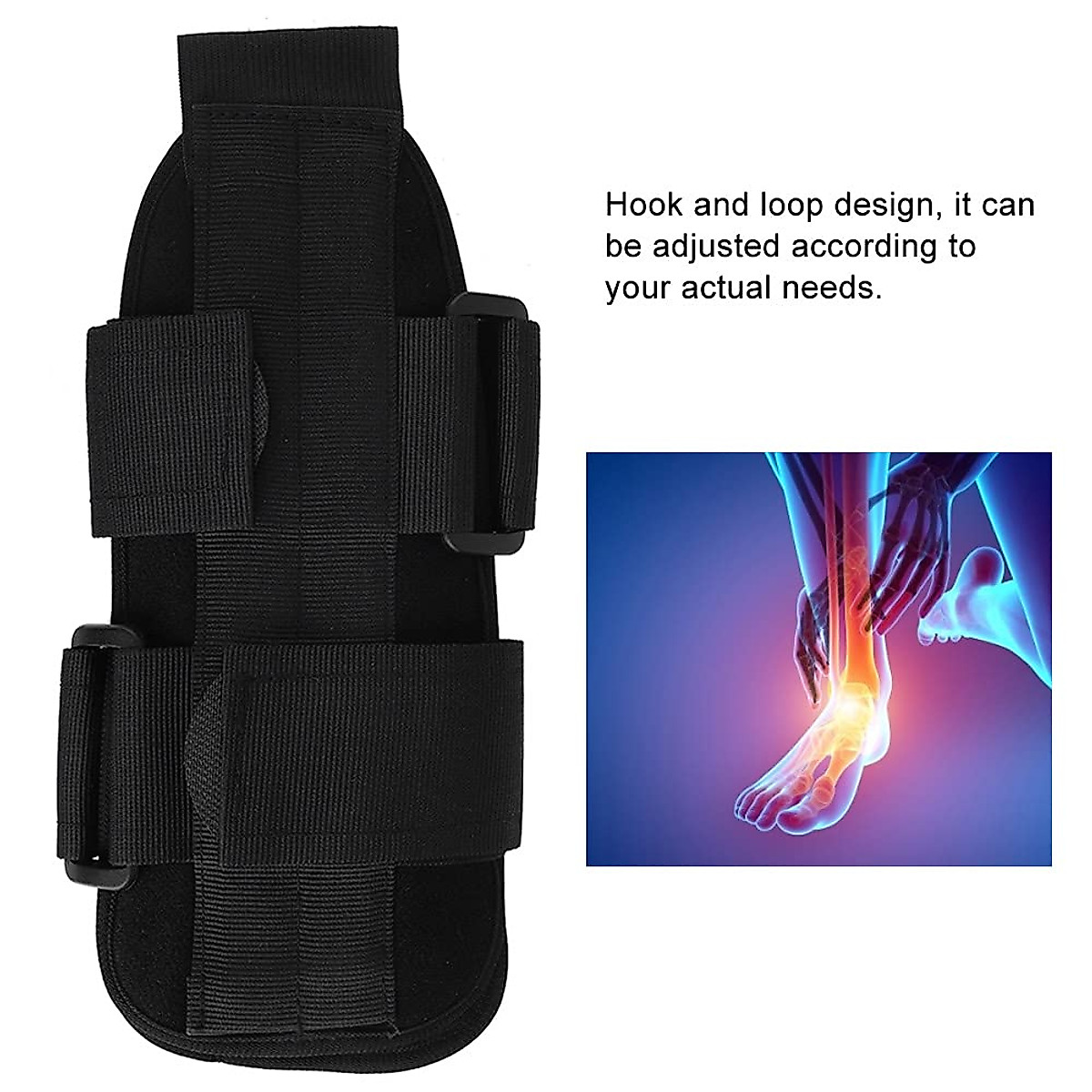 Ankle Support Brace, Adjustable Ankle Varus Valgus Corrector, Compression Ankle Fixation Wrap for Running, Basketball, Volleyball, Achilles, Tendon, Sprain, Injury Recovery(Large)