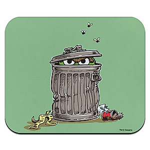 Sesame Street Trash Can Oscar The Grouch Low Profile Thin Mouse Pad Mousepad
