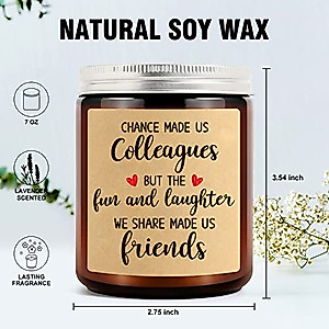 Coworker Leaving Gifts - Chance Made Us Colleagues - Friendship Gifts for Female Friends, Birthday Gifts for Coworkers - Going Away, Goodbye, Farewell Gifts (Brown)