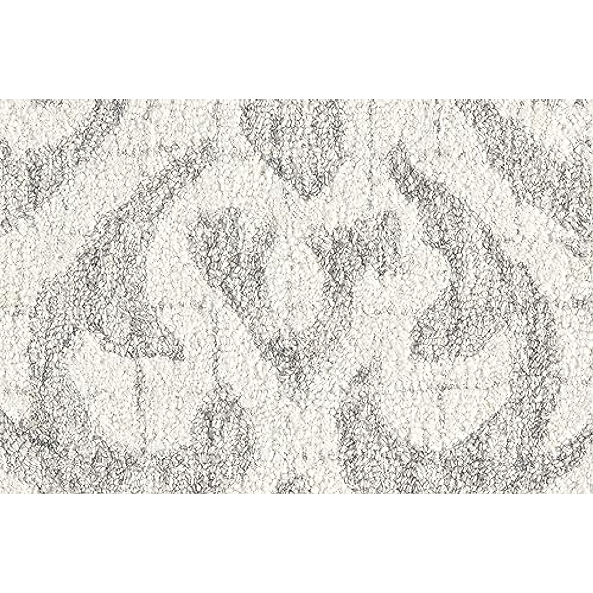 Feizy Rugs - Rhett Geometric Lattice Print Rug, Ivory/Wolf Gray, 8ft x 10ft Area Rug