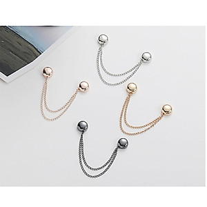 Generic Magnetic Clothing Clips, Multi-Function Magnetic Clothing Clips, 4 Pack Multi-Function Magnetic Clothing Clips, Multi-Purpose Magnetic Pins for Cardigan, Cuff Hem (Sliver), safsfd5