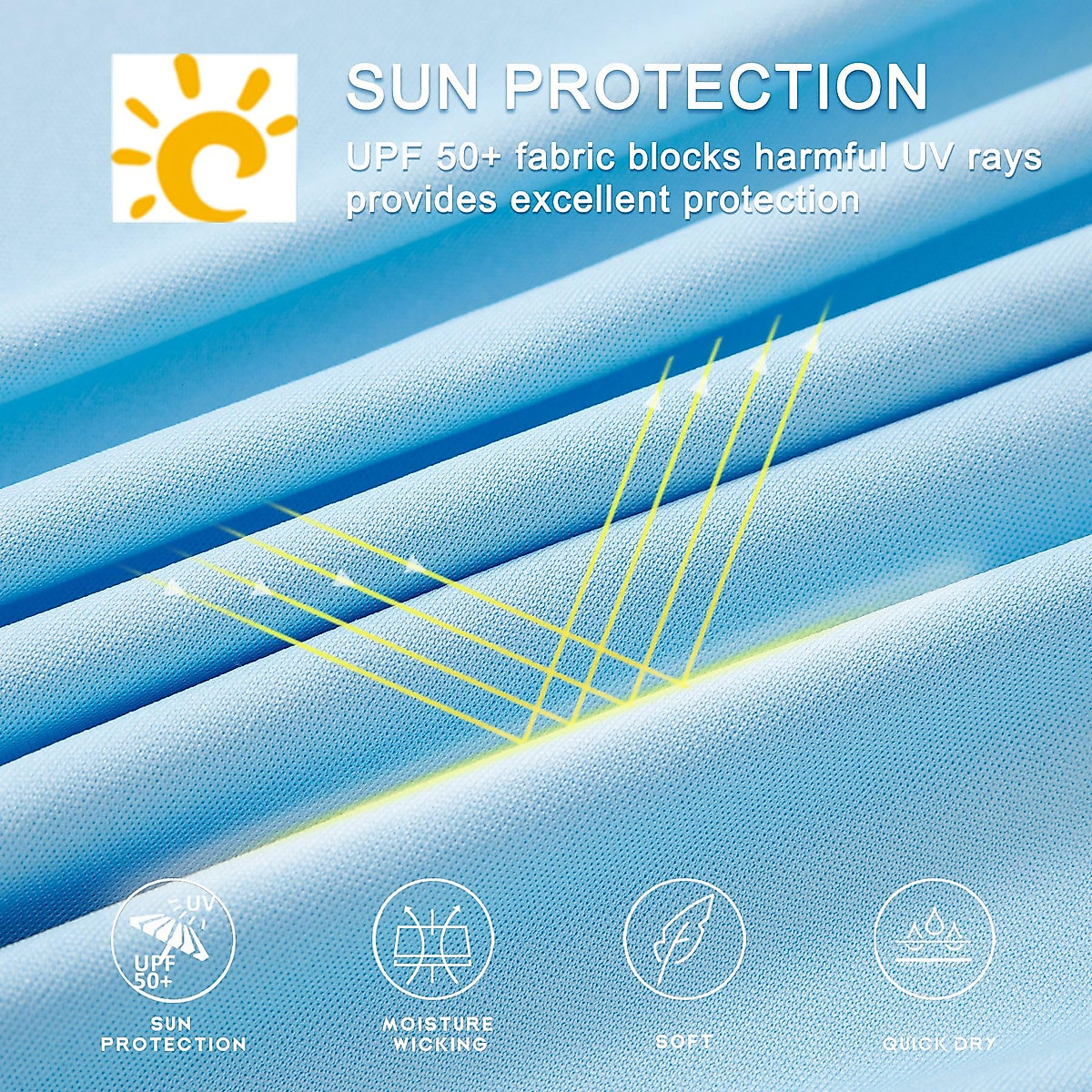 Willit Women's UPF 50+ Sun Protection Shirt SPF Long Sleeve Lightweight Half-Zip Golf Outdoor Shirt Quick Dry Rash Guard Blue M