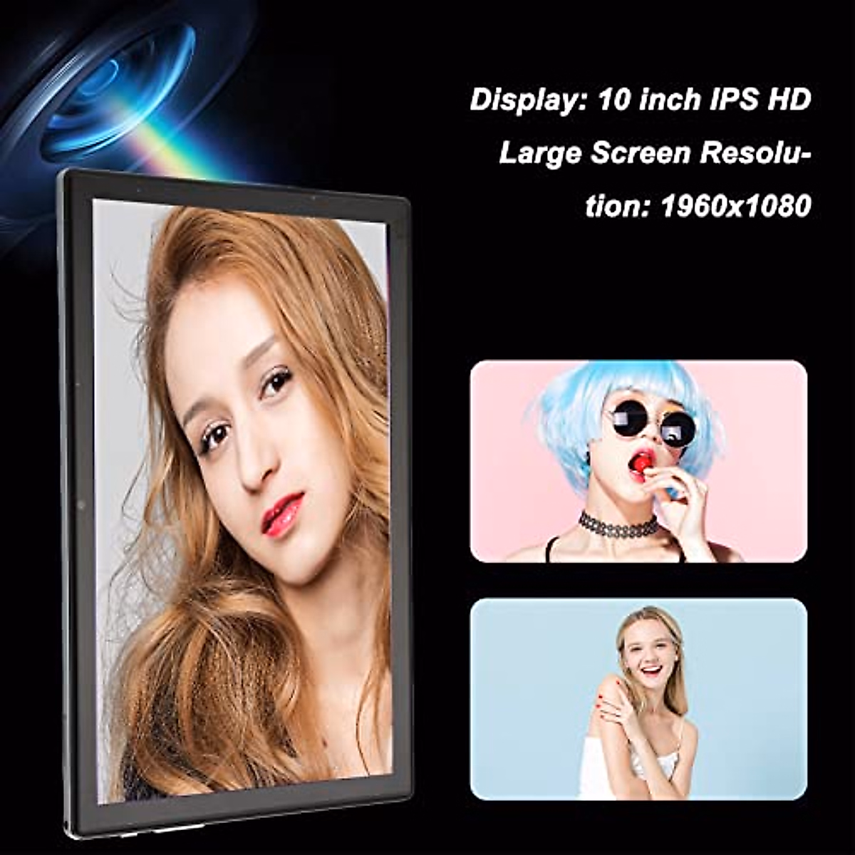 FOTABPYTI 10 Inch Tablet, WiFi Tablet 100‑240V 5G WiFi Dual Speakers Dual SIM Card Slot 4G Communication for Daily (US Plug)