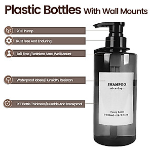 Shampoo and Conditioner Dispenser Shower Soap Dispenser Drill Free Shampoo Dispenser for Shower Wall Shampoo Holder for Shower Wall Shower Soap Dispenser 3 Chamber .16.9fl.oz