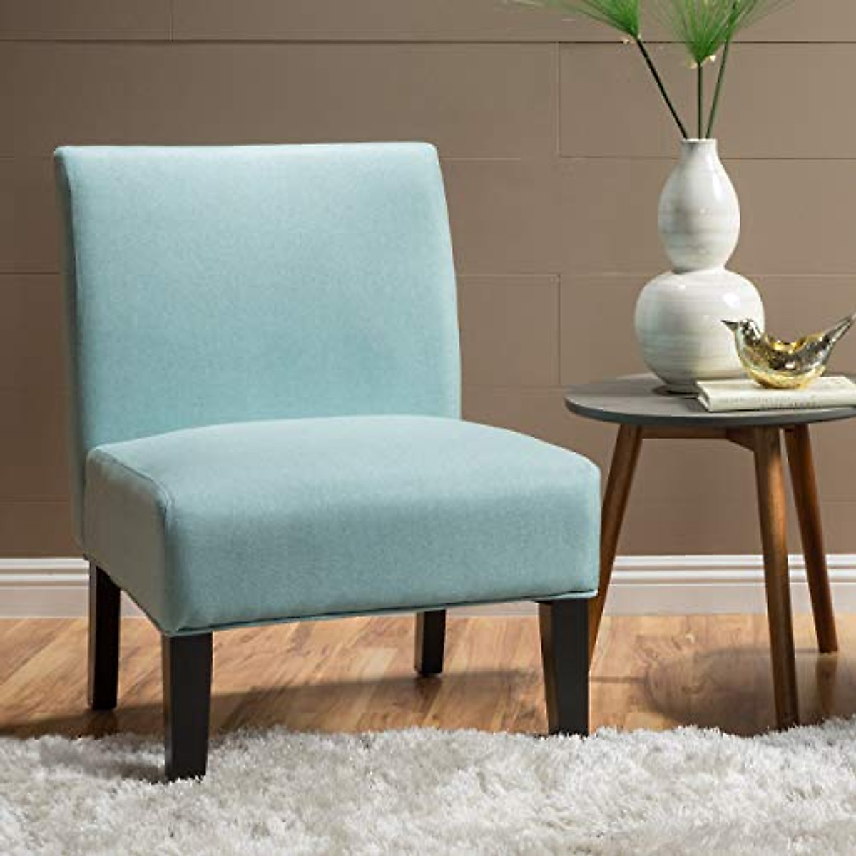 Christopher Knight Home Kassi Fabric Accent Chair, Light Blue