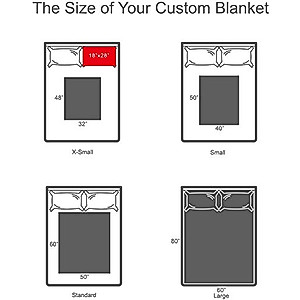 in Loving Memory Photo Blanket Personalized Blankets with Pictures and Name, Customized Memorial Blanket, Custom Blanket (3P, 48X32 inch)