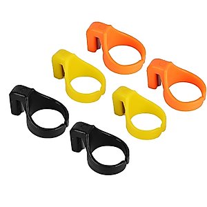 Joyzan Thread Cutter Finger Rings, Plastic Thimble Yarn Portable Needlework Cutting Tool Set Hand Sewing Notions Supplies Knitting Sharp Blades Quilting Embroidery Fishing Line Handcraft Knife 6Pcs
