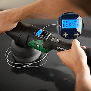 BATOCA S2 Cordless Random Orbital Polisher Buffer, 2Pcs 4.0Ah Batteries, LCD Display with 6 Variable Speed 2000- 4500 RPM Wireless Car Polishing Kit for Car Detailing, Polishing, Waxing, Cleaning