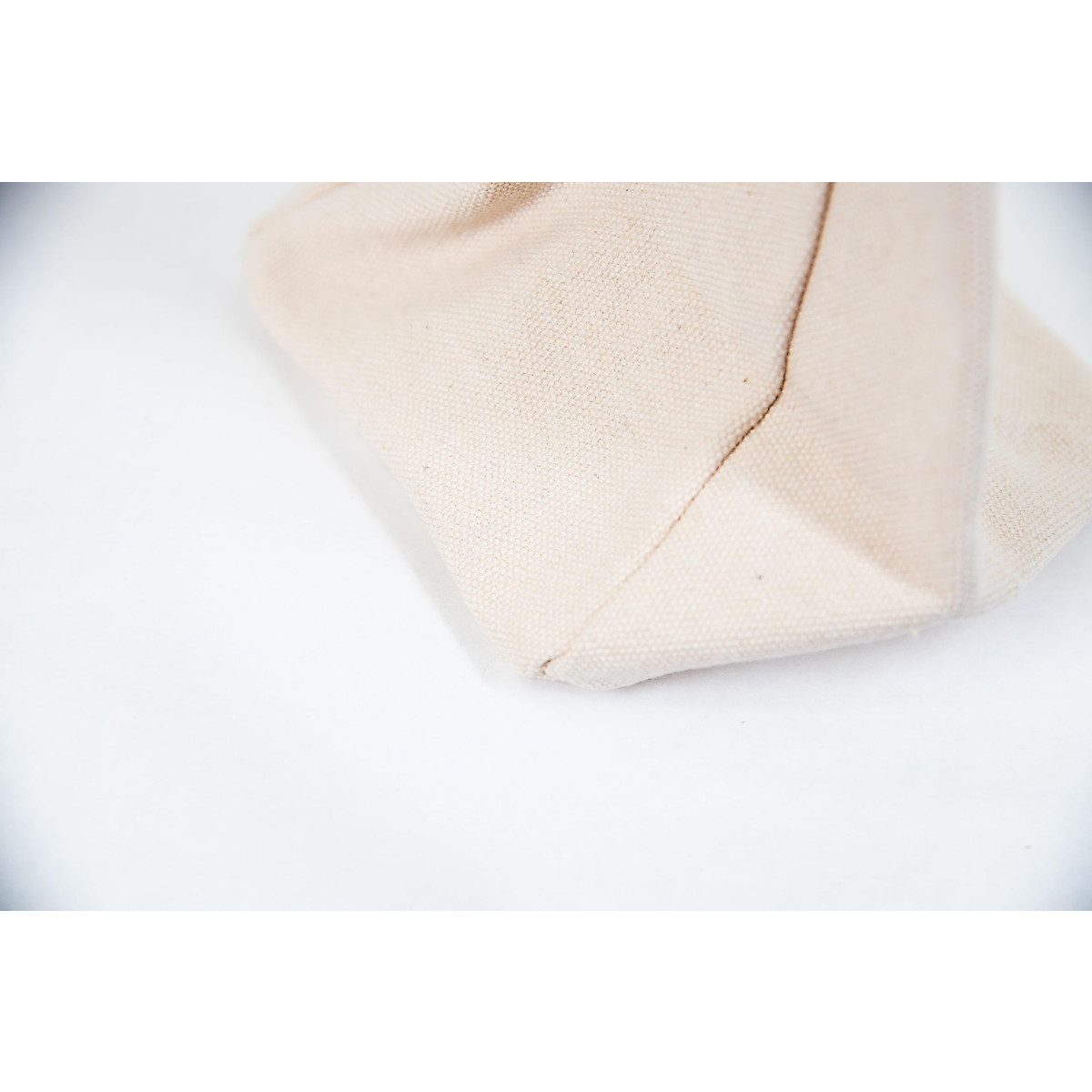 12" Tall Large Door Stoppers for Bottom of Door, Anti Slip Canvas Heavy Duty Door Stop, Cute Decorative Doorstop (White)