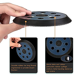 Replacement 5" Hook & Loop Pad For DeWalt DW421/DW423 Sander 2-pack# 151281-08