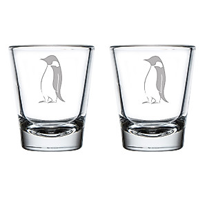 MIP Set of 2 Shot Glasses 1.75oz Shot Glass Emperor Penguin