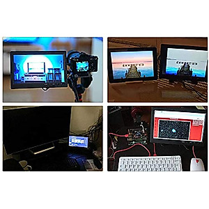 WHOLEV 10.1 inch CCTV HDMI Monitor 1280X800 IPS Color Screen Home Security Monitor with AV/VGA/BNC/HDMI Input Built-in Speaker for Raspberry Pi
