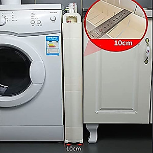 Storage Rack 10cm Wide Kitchen Cart, Rolling Household Storage Cart, Mobile Shelving Unit Organizer, Gap Storage Slim Slide Out Pantry Storage Rack for Narrow Spaces,Ivory,4 Layers-2,Improve