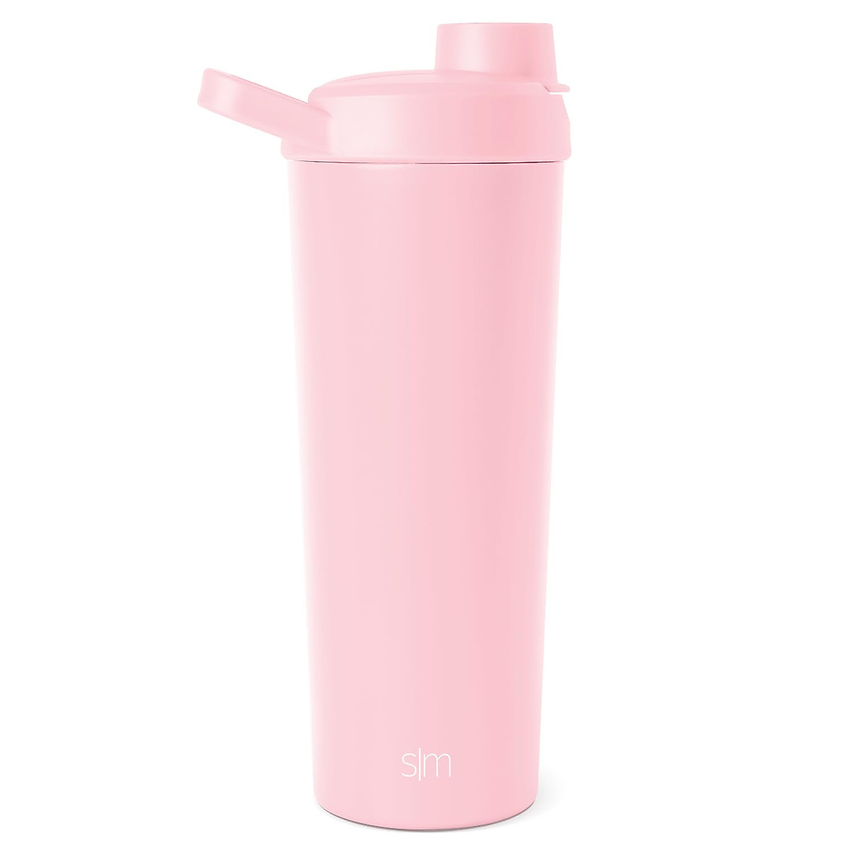 Simple Modern Stainless Steel Shaker Bottle with Ball 24oz | Metal Insulated Cup for Protein Mixes, Shakes and Pre Workout | Rally Collection | Blush