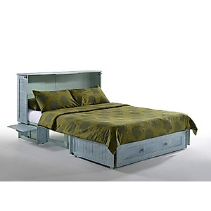Night & Day Furniture Murphy Cabinet Convertible Bed - Queen Size-with Tri-Fold Premium Memory Foam Mattress (Skye)