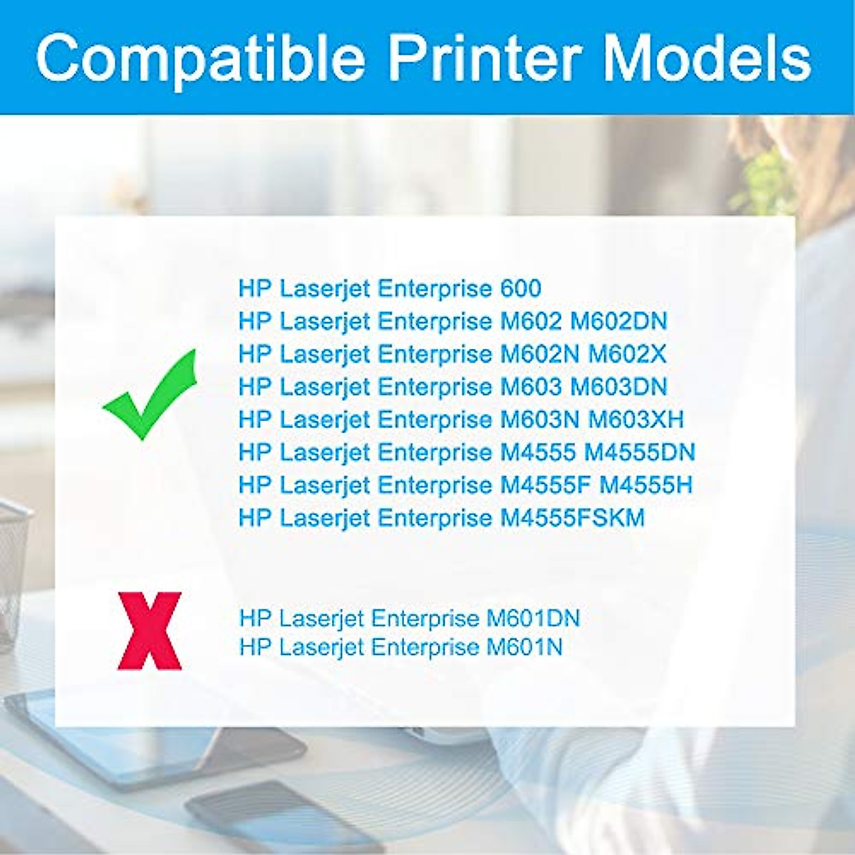 LCL Compatible Toner Cartridge Replacement for HP 90X CE390X 24000 Page M4555MFP M602n M602dn M602x M603 M603n M603dn M603xh (1-Pack Black)