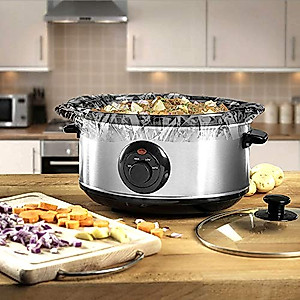 YESLAU Slow Cooker Liners Small BPA Free Crockpot Liner Oval Round Pot Subsize 11 x 16 Inch Fits 1 to 3 Quarts Small Crockpot - 3 counts (30 Bags Total)