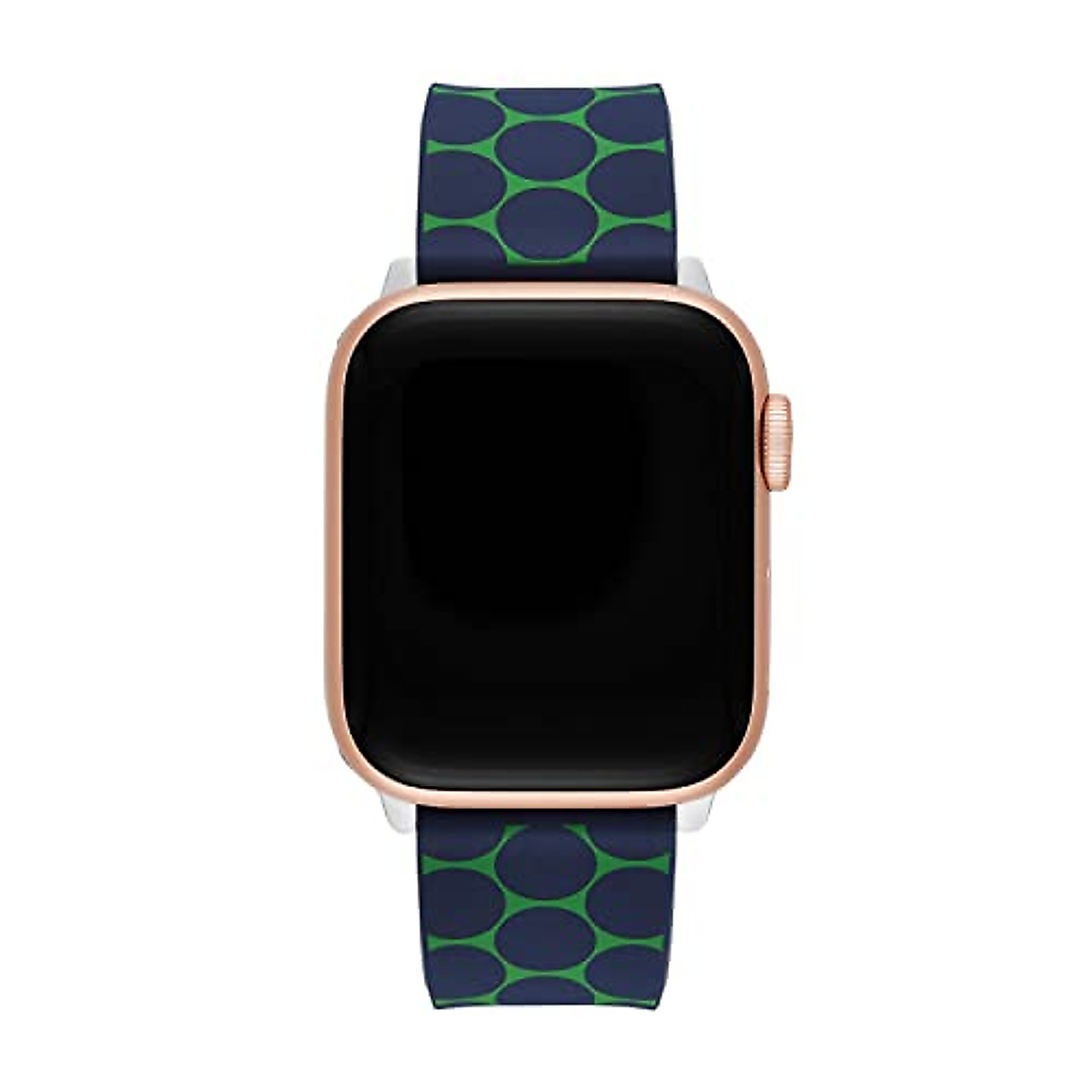 Kate Spade New York women's blue silicone band for apple watch®, 38/40/41mm and 42/44/45/49mm (Model: KSS0162E)