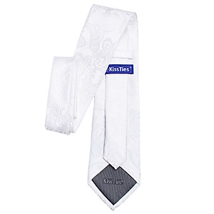 KissTies Mens Necktie Paisley Tie + Gift Box
