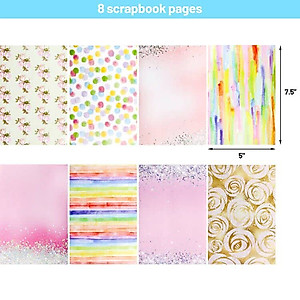 ceiba tree DIY Journal Kit Arts & Crafts Gifts for Teen Girls Ages 8-14 Journaling Scrapbooking Diary Supplies Scrapbook Kit Birthday Gift Ideas for 8, 9 Year Old Girls Kids Teens