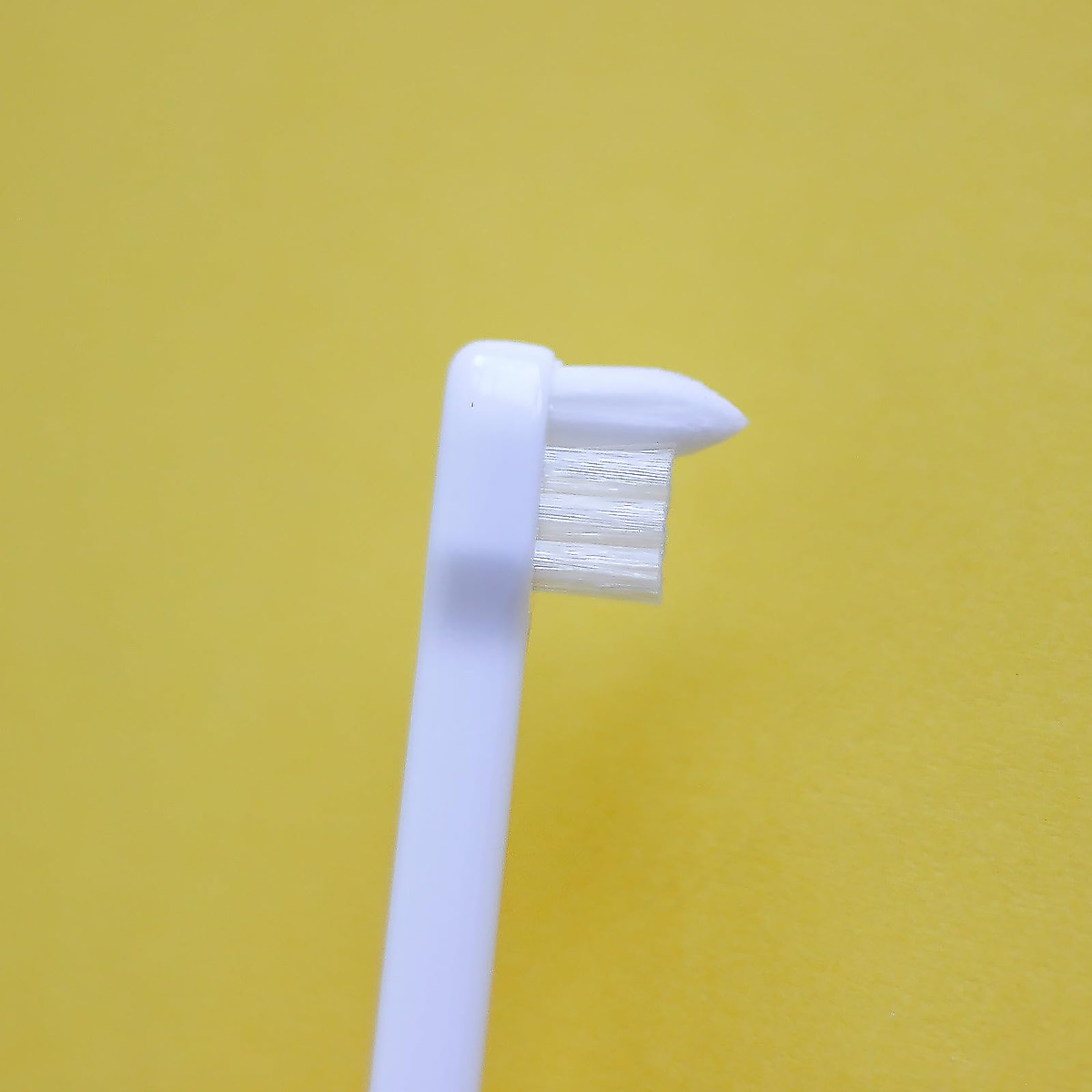 Cooncicy Small Dog Toothbrush 2 Pcs Set - Silicone Dog Toothbrush with Handle - Cat Toothbrush - Soft Bristles Puppy Toothbrush Kit for Small Breeds - Pet Toothbrush (White Yellow)