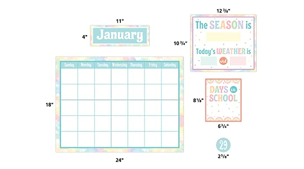 Pastel Pop Calendar Bulletin Board for Classrooms