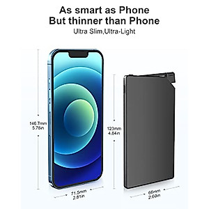 TNTOR Portable Power Charger Ultra Thin Power Bank Built in Cable 5000mAh Wallet & Pocket Size [only 0.24 inch] Slim Compact External Battery Charger Compatible with iPhone