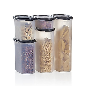 Tupperware Brand Modular Mates Oval Set - 5 Dry Food Storage Containers with Lids (2 Cup, 4¾ Cup, 7¼ Cup, 9¾ Cup & 12¼ Cup Sizes) - Airtight, Dishwasher Safe & BPA Free