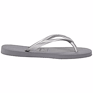 Havaianas Kid's Slim Flip Flop Sandal, Steel Grey, 3-4 M US Little Kid