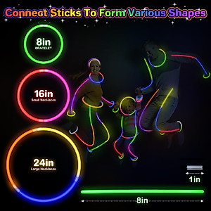 SpringFlower 480 PCS Glow Sticks Bulk Glow Sticks Bracelets For Party Favors Supplies,Neon Party Favors for Glow Party, Wedding, Concert, Raves and Birthday