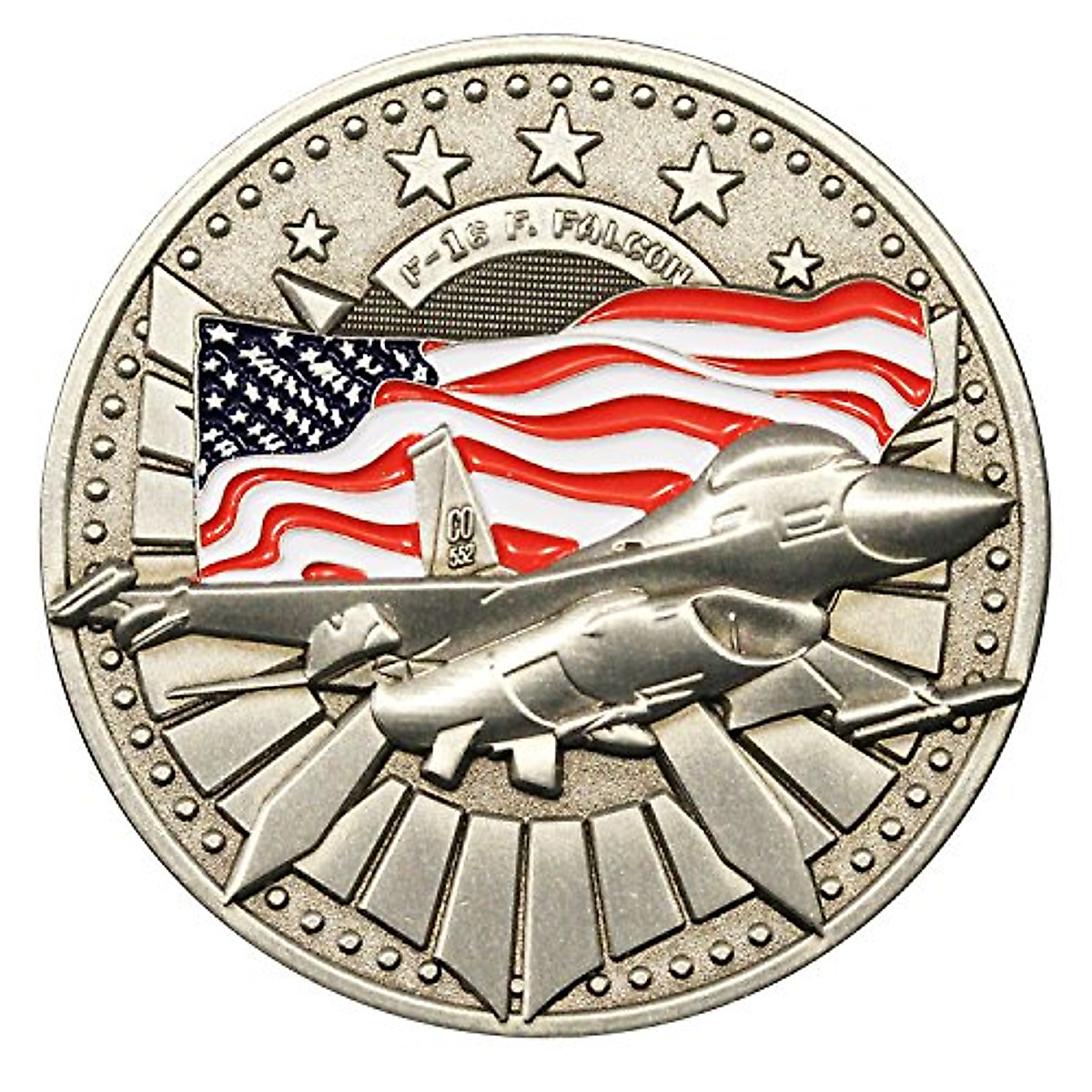 F-16 Fighting Falcon Challenge Coin! Fighter Jet Military Coin, Aircraft Plane Custom Coin! Designed by Military Veterans!