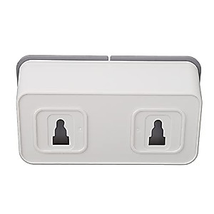 Wall Mounted Qtip Holder, 2 Grids Clamshell Dust Proof Cotton Swab Holder for Home Kitchen Bathroom Office