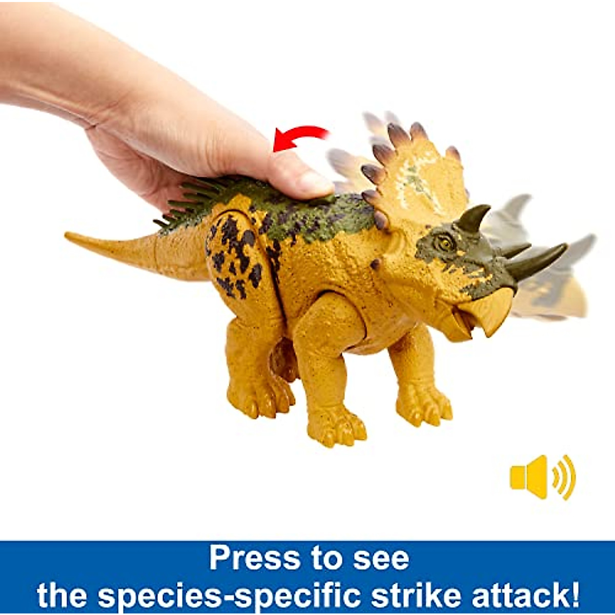 Jurassic World Dinosaur Toys with Roar Sound & Attack Action, Wild Roar Posable Figures, Physical & Connected Digital Play