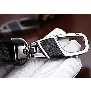 ontto Fit for BMW Key Case Cover Leather Keyless Entry Remote Control Key Fob Jacket Shell with Keyring Fit for BMW 1 3 4 5 6 7 Series X3 X4 M2 M3 M4 M5 M6 Brown