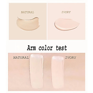 Sumeitang Mushroom Air Cushion CC Cream Liquid Foundation Makeup Lasting Moisturizing BB Cream Concealer Cushion Even Skin Tone Makeup Base Primer Easy to Apply for Dry Skin(Natural)