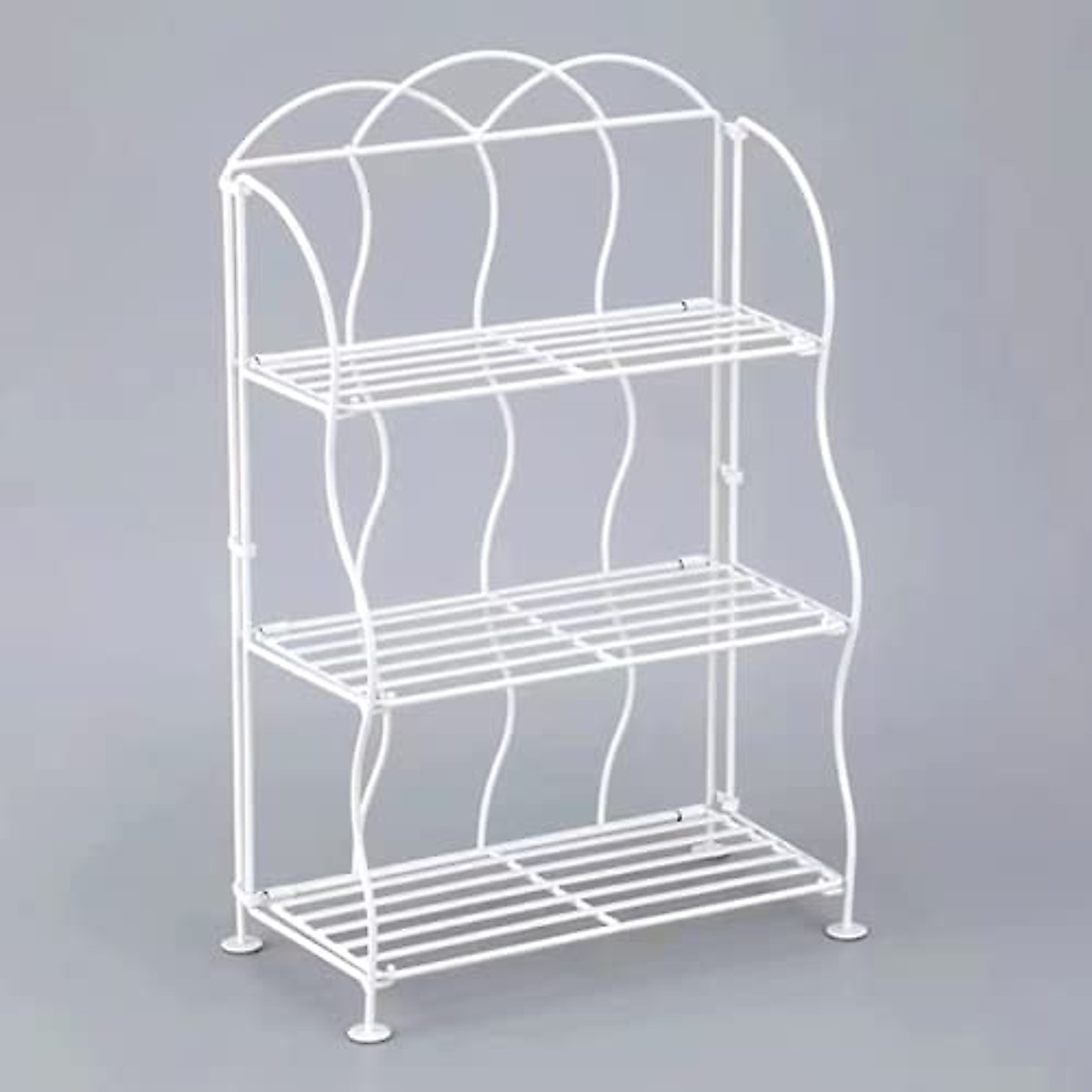 TOBEFORT Spice Rack Organizer for Cabinet, 3-Tier Expandable Countertop Seasoning Rack, Bottle Organizer and Storage for Bathroom Home Kitchen Pantry and Office, Metal, White