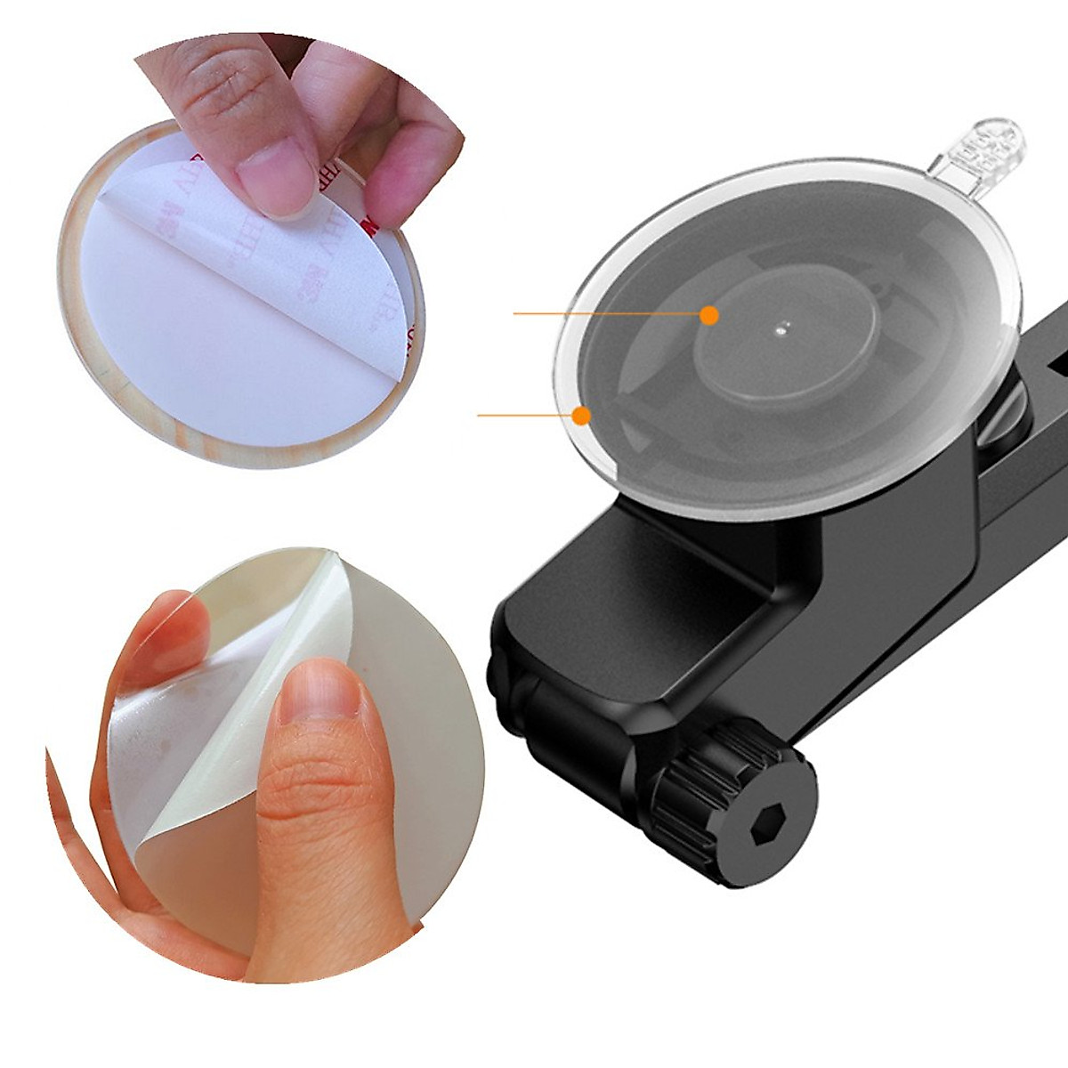 Suction Cup Double Sided Adhesive Pad 8PACK Mount Disk Hook Dashboard Sticky Pads for GPS Phone Car Dash Windshield Shower Replacement Mounting Heavy Duty Clear Glue 6CM and 8CM for Xiaoyi Camera
